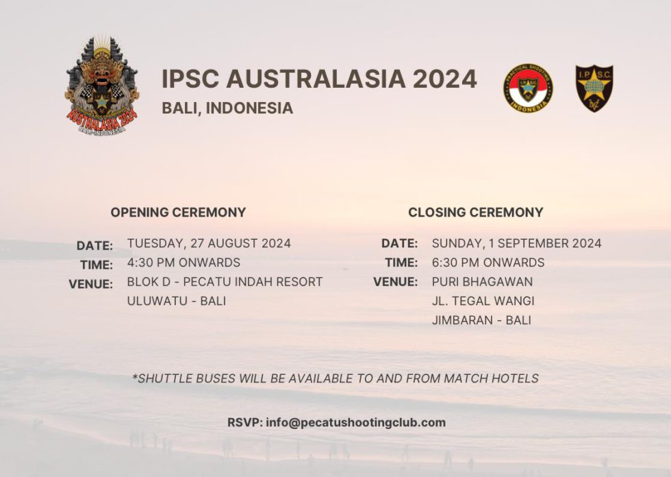 General Information | 2024 Australasia Handgun/PCC Championship